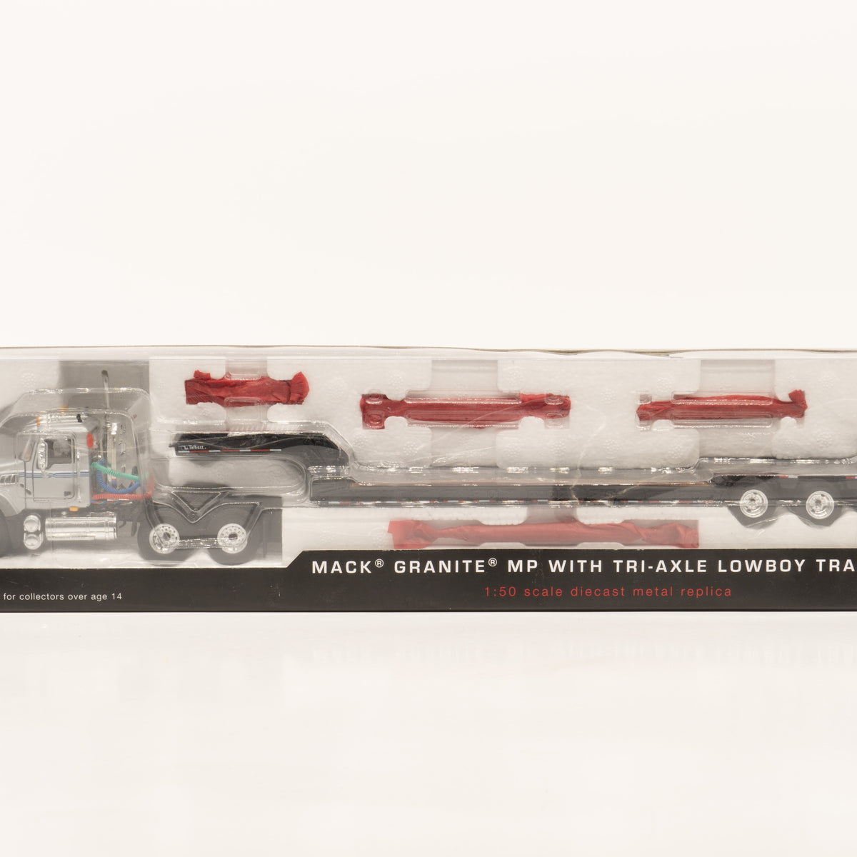 1/50 Scale Mack Granite w/ Lowboy - Silver/Black – Titan Diecast LLC