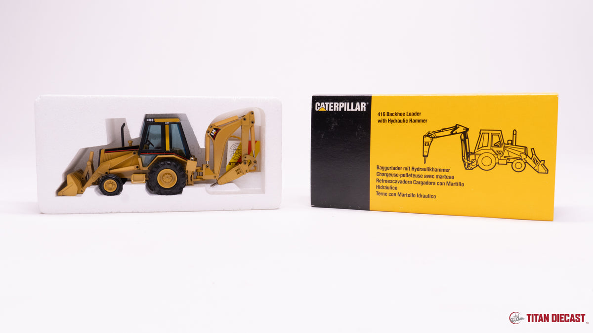 No Number NZG Cat 416B Backhoe with Hammer – Titan Diecast LLC