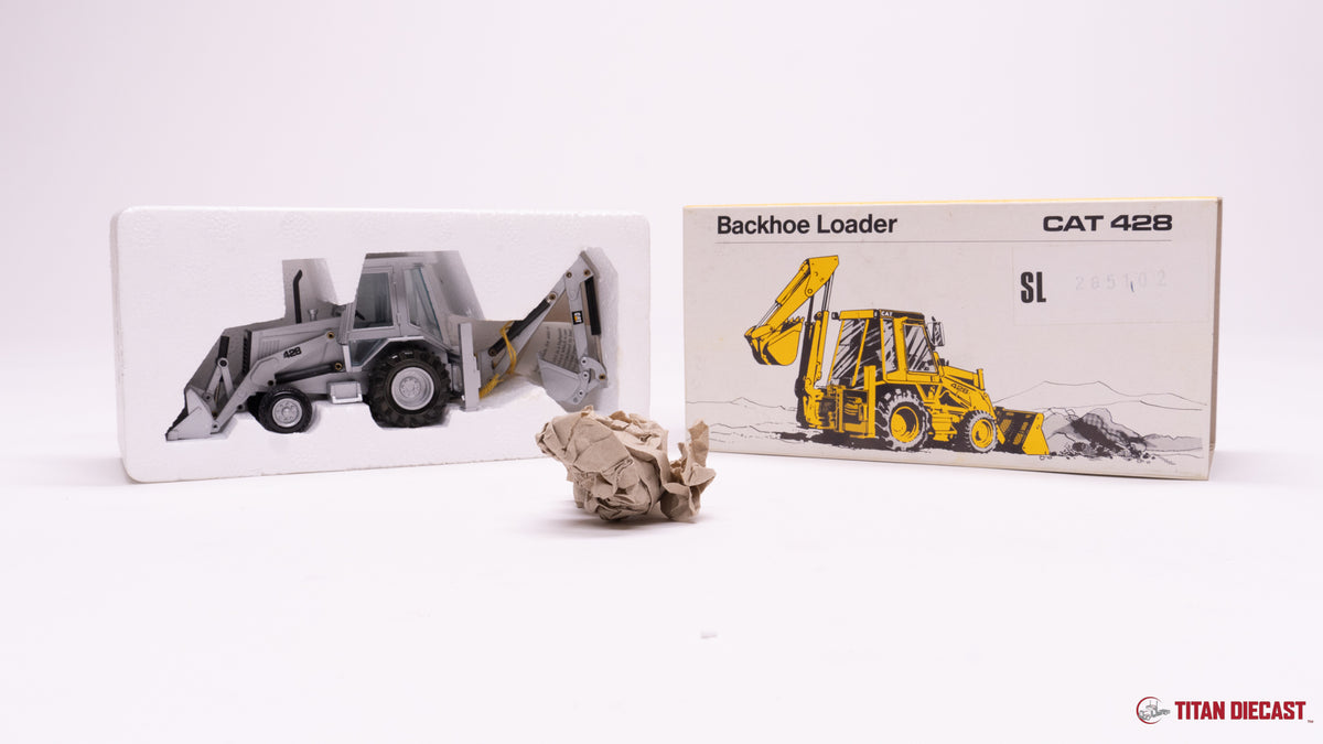 MO-14 NZG Cat 428 Backhoe - Silver – Titan Diecast LLC